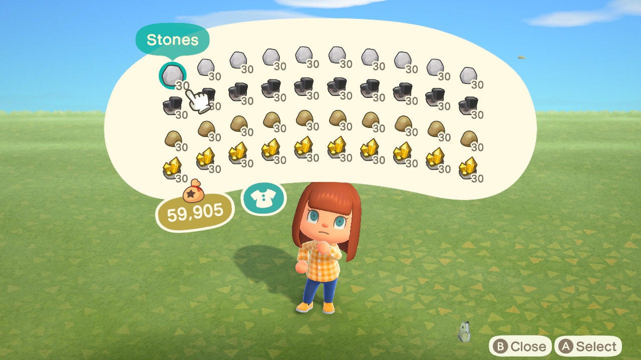 ACNH Materials stone iron clay gold – Nook's Treasure Island